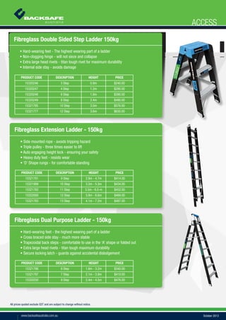New Range of Sturgo industrial ladders by Backsafe Australia | PDF