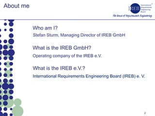 iSQI Certification Days IREB Stefan Sturm | PDF