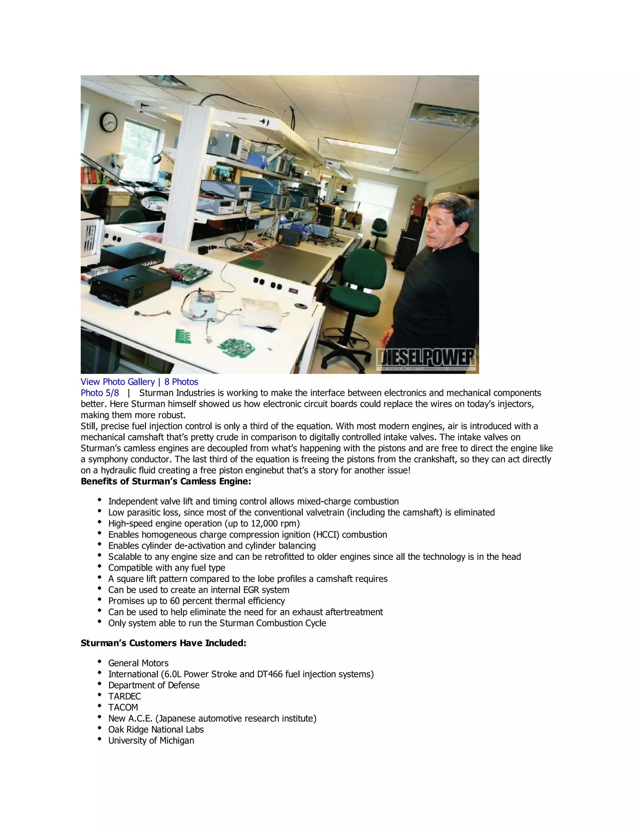 Sturman engines camless digital engines overview article | PDF