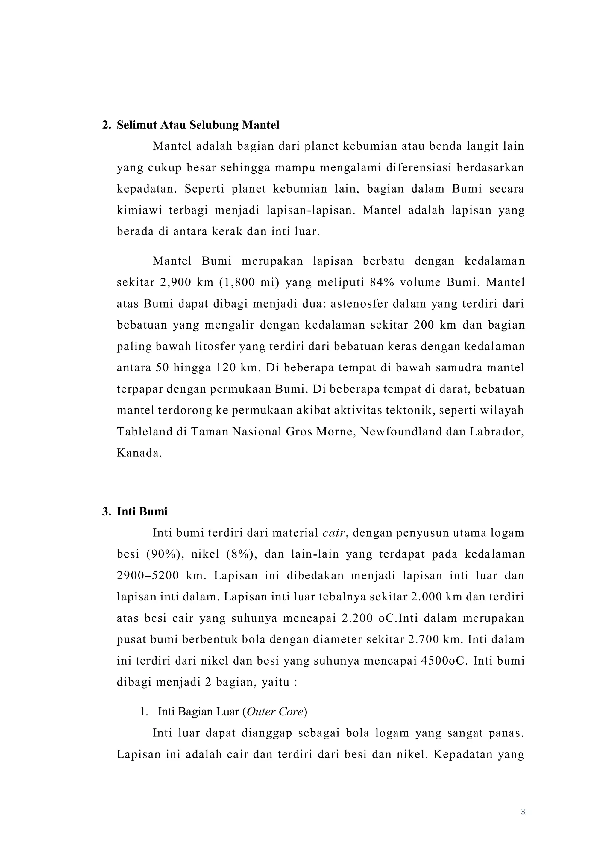 Sturuktur lapisan bumi | PDF