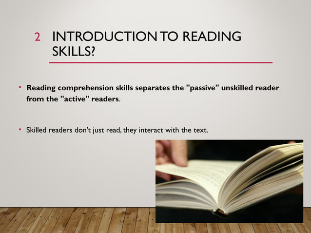 READING SKILL- INTRODUCTION , BENEFIT , IMPORTANT AREAS , TACTICS THAT ...