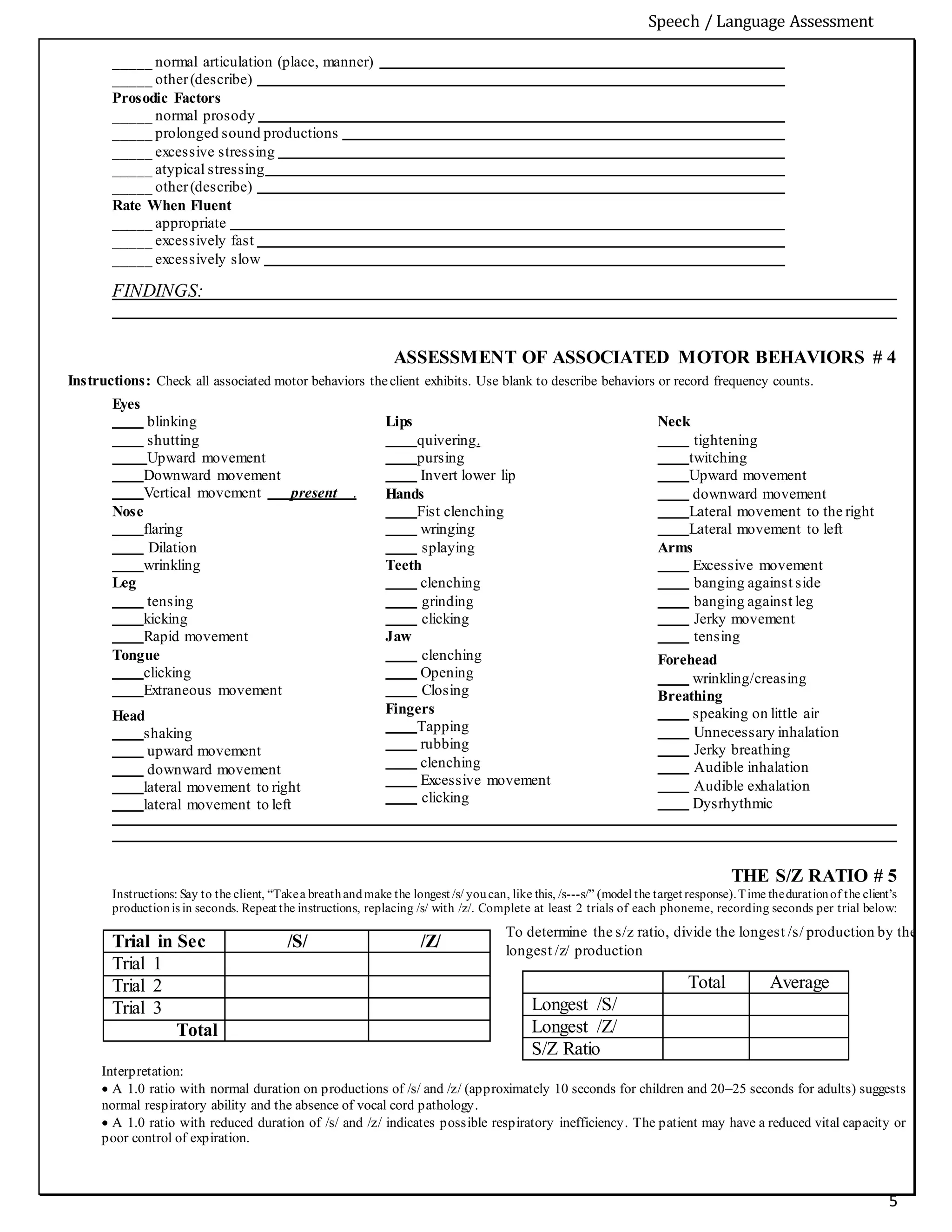 Stuttering cases forms practical | DOCX