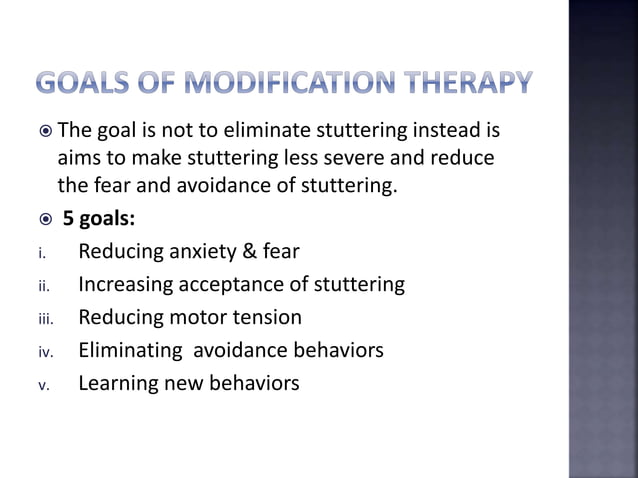Stuttering modification therapy | PPTX | Brain and Nervous System ...