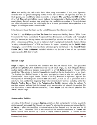 Stuxnet - A weapon of the future | PDF