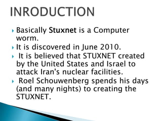 Stuxnet | PPTX