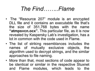 Stuxnet flame | PPT