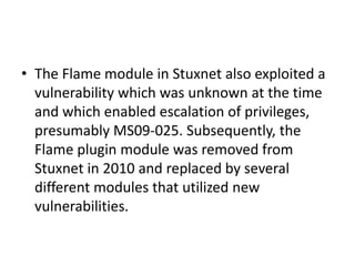 Stuxnet flame | PPT