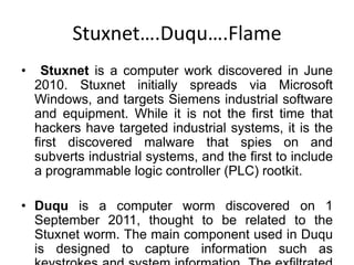 Stuxnet flame | PPT