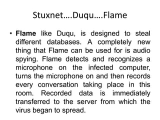 Stuxnet flame | PPT