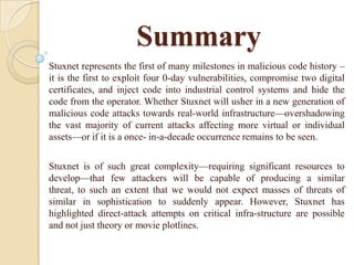 Stuxnet - More then a virus. | PPSX