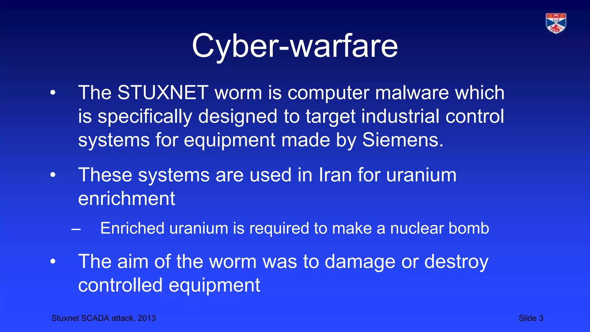 Stuxnet worm | PPTX