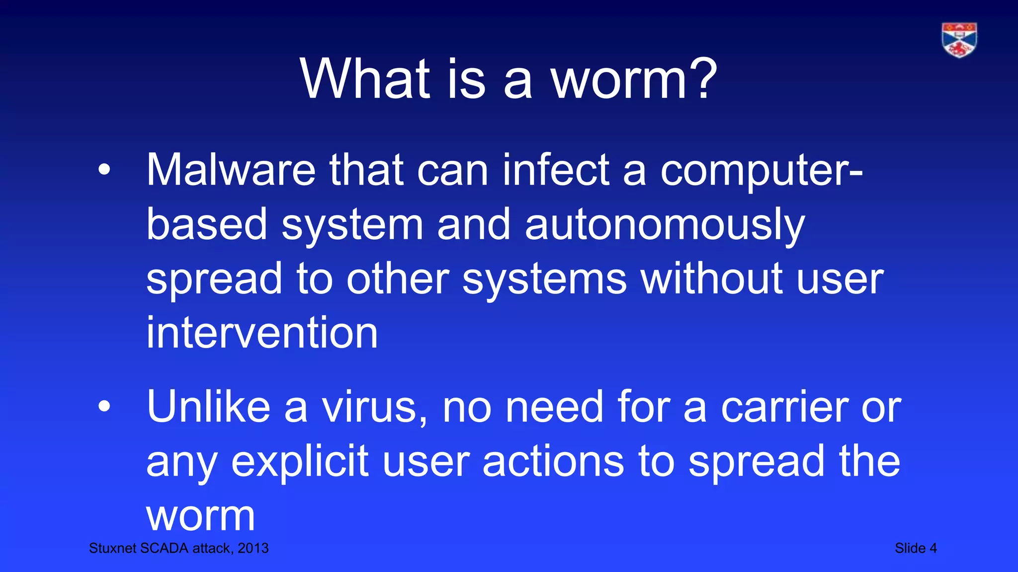 Stuxnet worm | PPTX