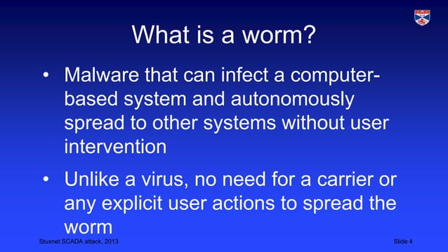 Stuxnet worm | PPTX