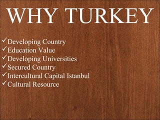 Study in Turkey presentation | PPT