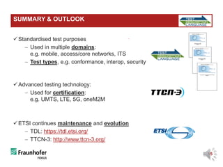 USING TDL FOR STANDARDISED TEST PURPOSE DEFINITIONS | PPT