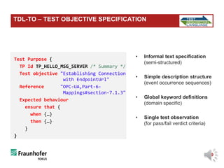 USING TDL FOR STANDARDISED TEST PURPOSE DEFINITIONS | PPT