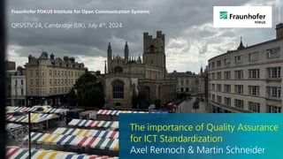The importance of Quality Assurance for ICT Standardization | PDF