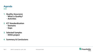 The importance of Quality Assurance for ICT Standardization | PDF