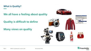The importance of Quality Assurance for ICT Standardization | PDF