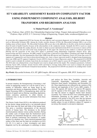 St variability assessment based on complexity factor using independent component analysis ...