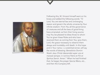 St. Vincent de Paul Gives Rules to the Congregation of the Mission | PPT