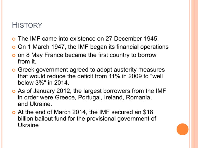 IMF. | PPT