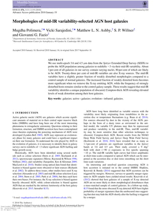 Morphologies of mid-IR variability-selected AGN host galaxies | PDF ...