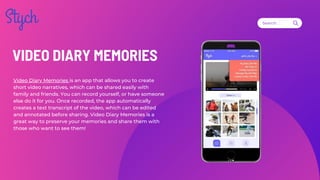 Video journal app | PPT