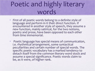 Colloquialism In Literature