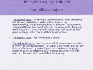 Colloquialism In Literature