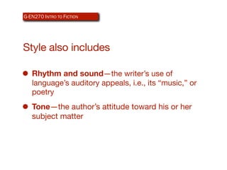 Elements of Fiction: Style | PDF