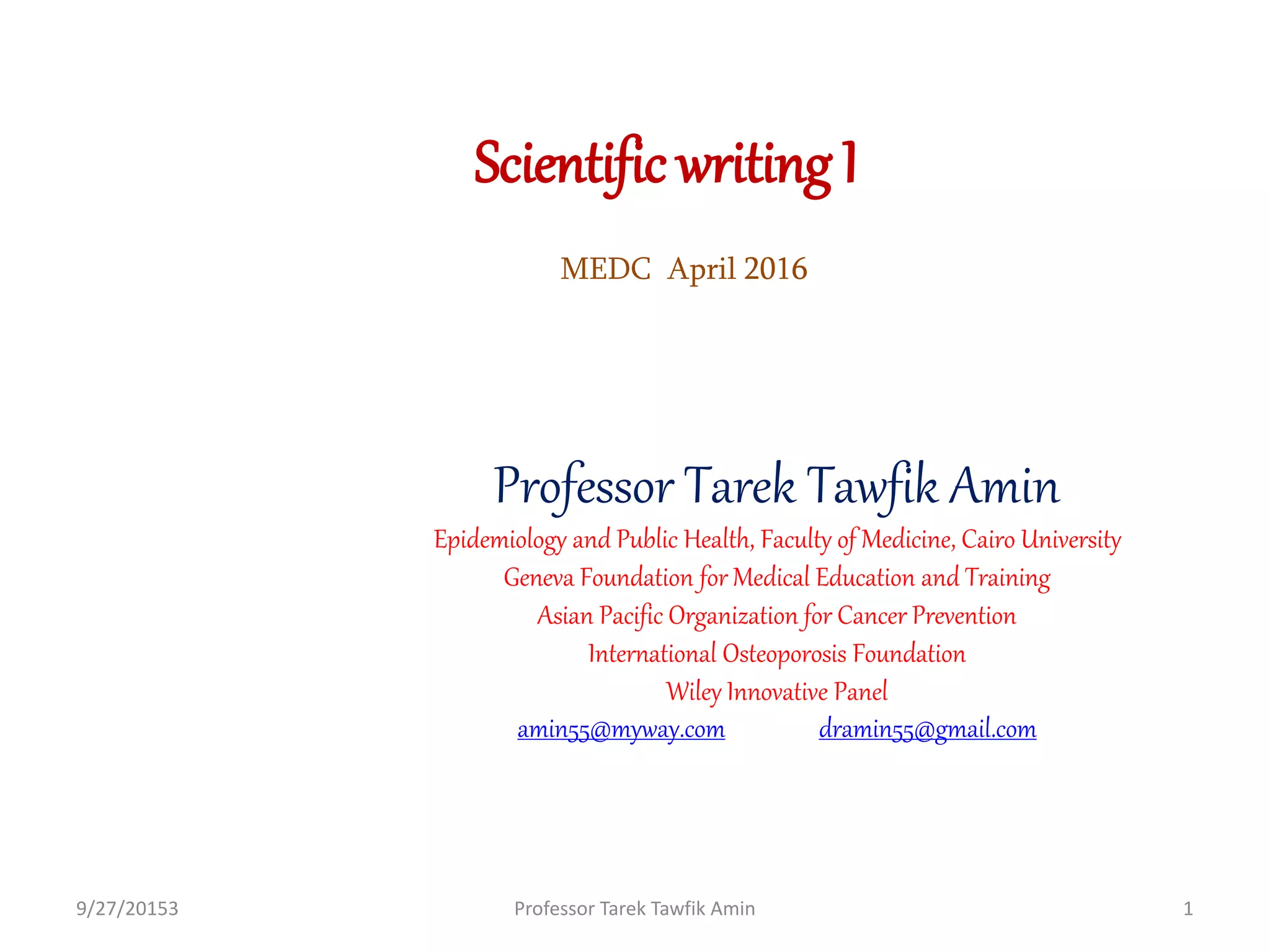 Style in writing a scientific article | PPTX