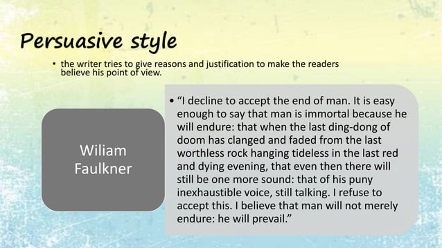 Style and Stylistics | PPTX | Books and Literature