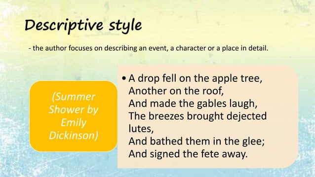 Style and Stylistics | PPTX | Books and Literature