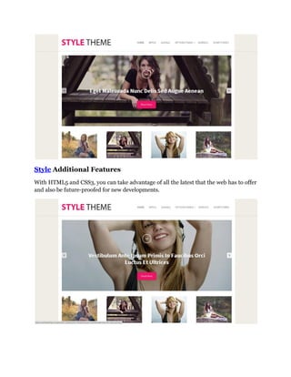Style bright & inviting wordpress theme | PDF