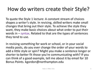 Style 2 syntax fd | PPT