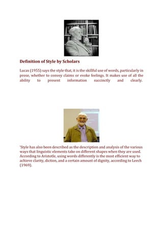 Style and Importance of Style in Stylistics | PDF