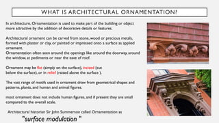 Style and ornamentation in Architecture | PPT