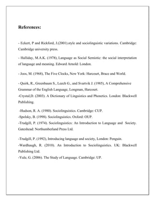 Style and register in sociolinguistics | DOCX