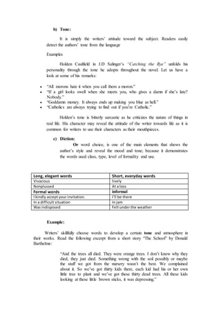 Style and stylistics | DOCX