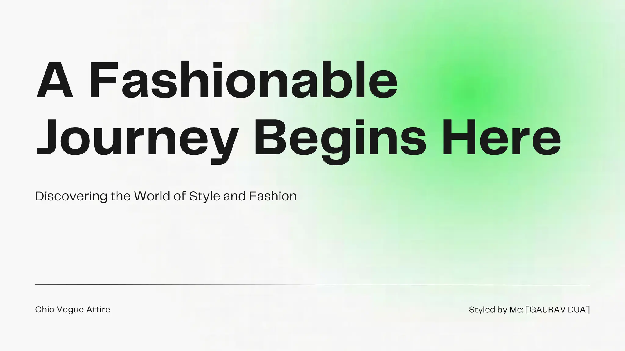 A Journey into the World of Fashion | PPT
