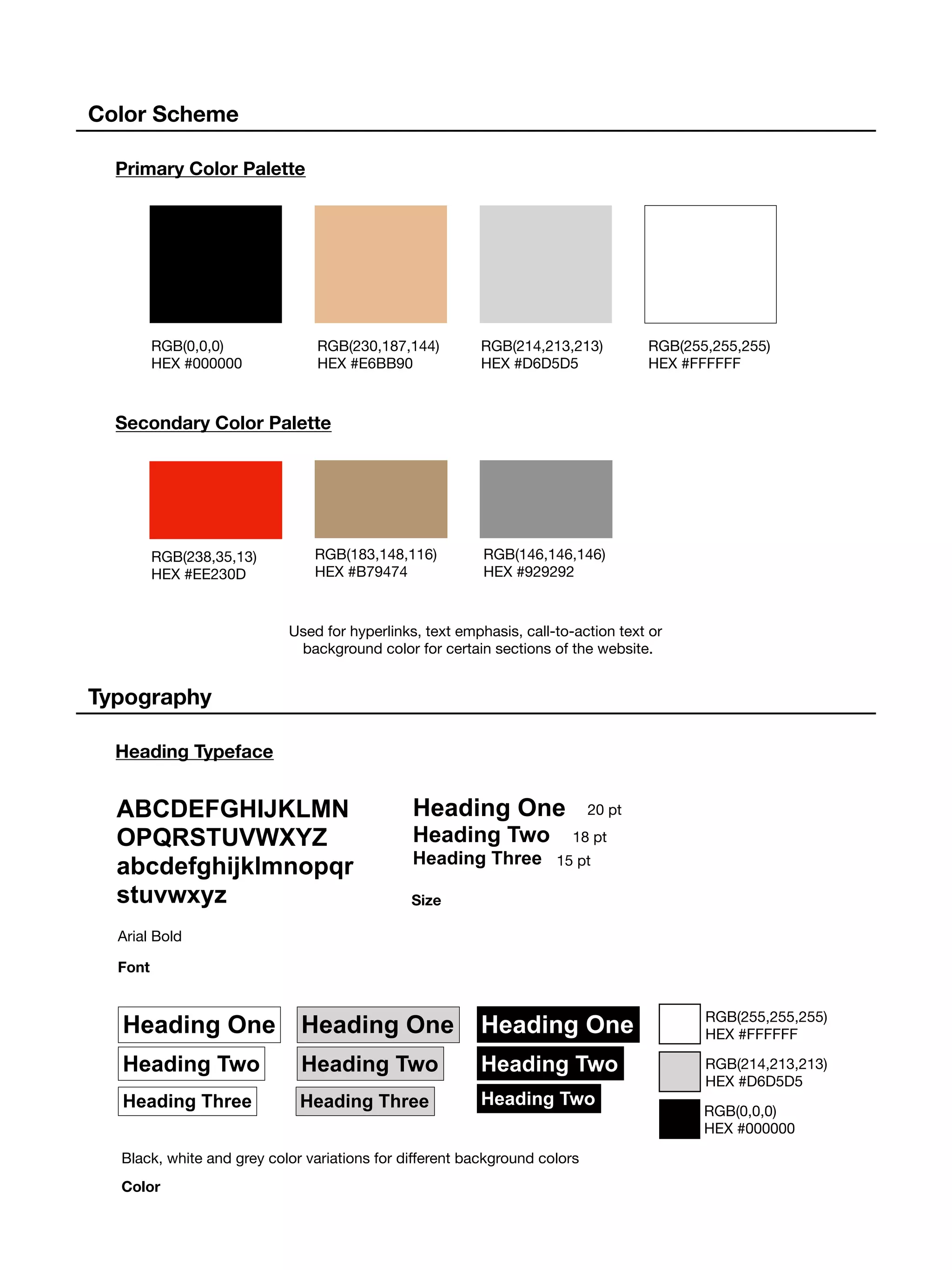 Portfolio - Style Guide | PDF
