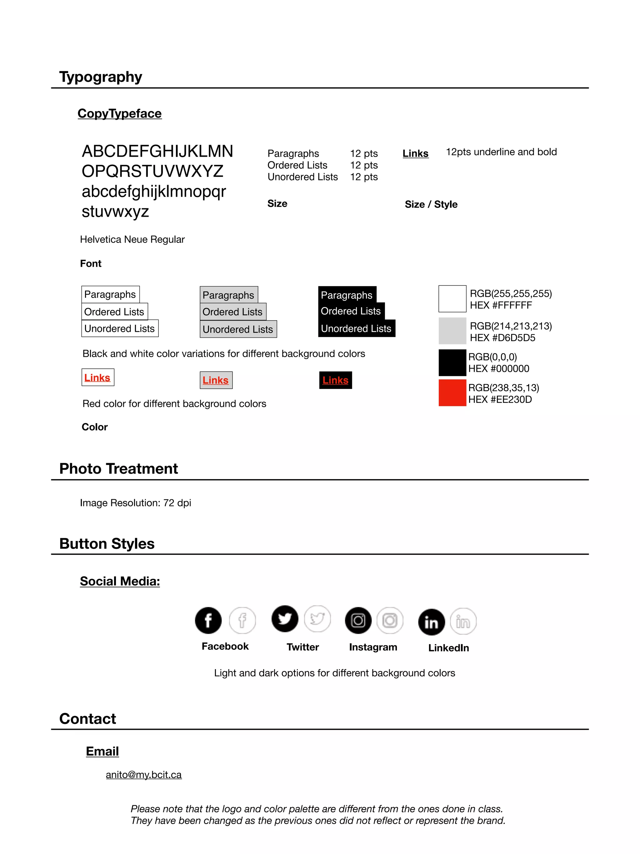 Portfolio - Style Guide | PDF