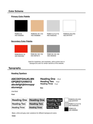 Portfolio - Style Guide | PDF