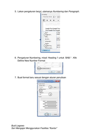 Style heading untuk membuat daftar isi | DOCX