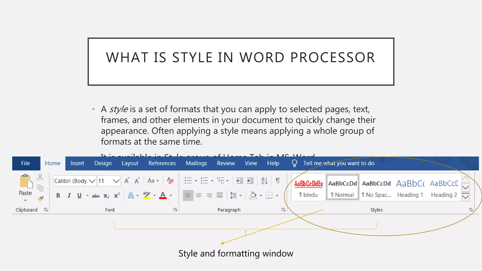 Style in ms word | PPTX