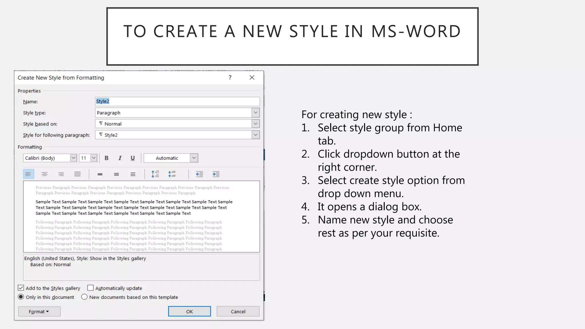 Style in ms word | PPTX