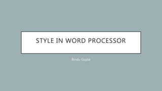 Style in ms word | PPTX