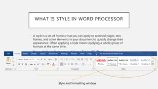 Style in ms word | PPTX