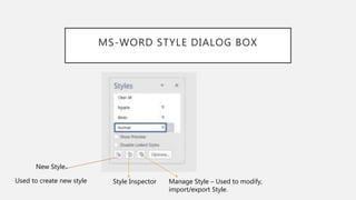 Style in ms word | PPTX